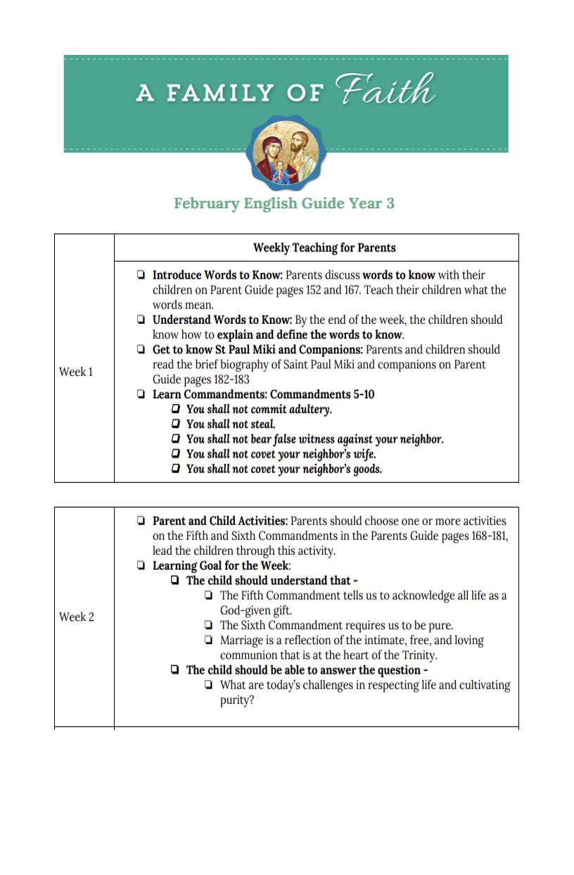 Family of Faith Ministry Overview - The faith community of